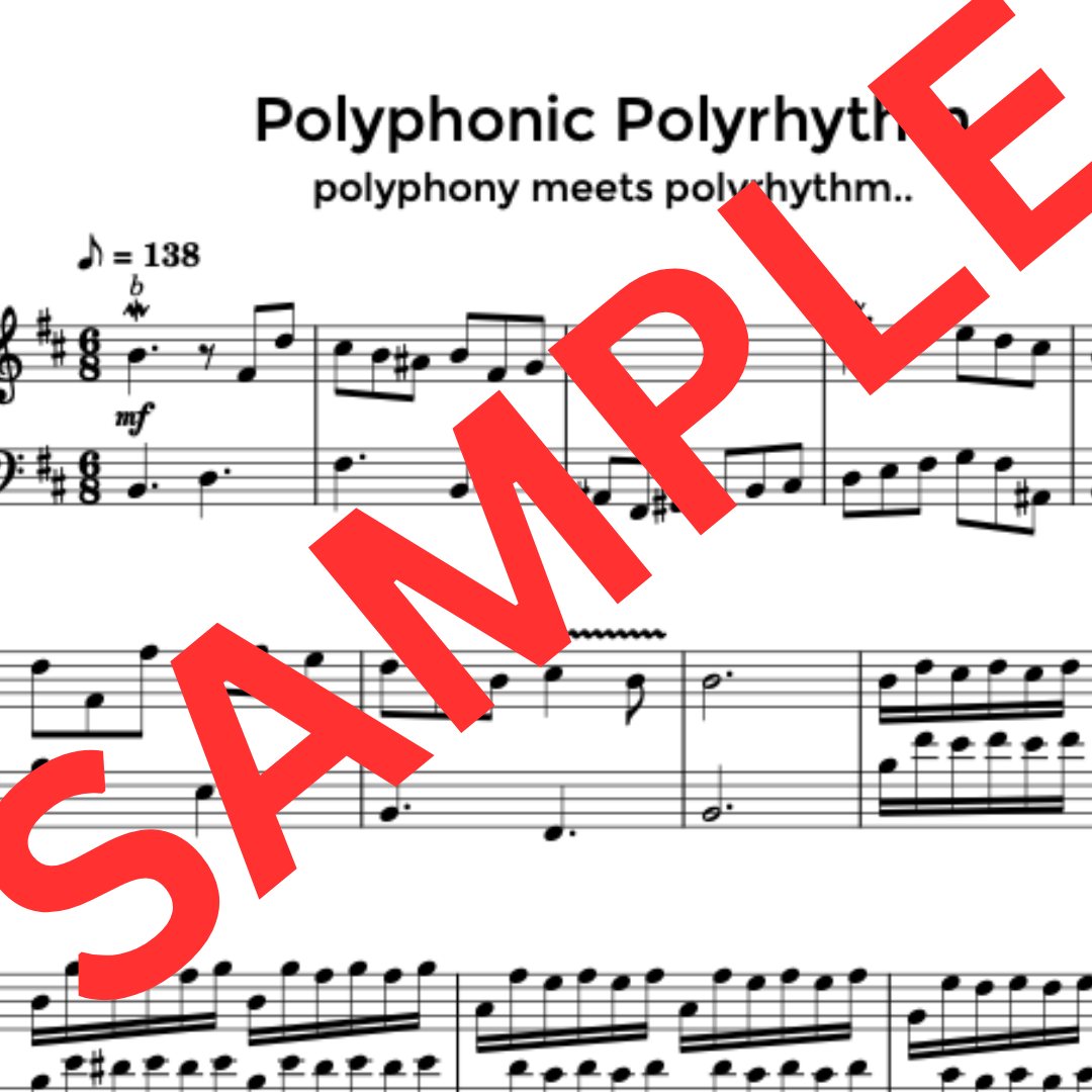 'POLYPHONIC POLYRHYTHM' Piano Scores [ON SALE] - JOLYNN J CHIN